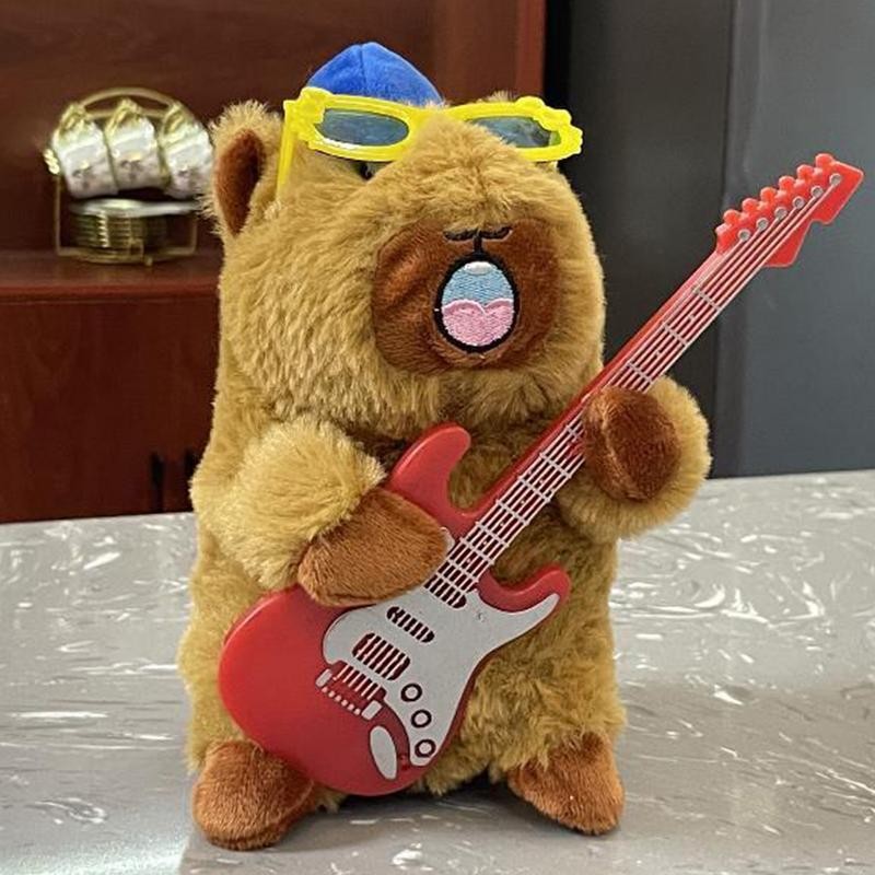 Jual Capybara Plush Cute Dancing Doll Vocal Recording Toy Electric ...