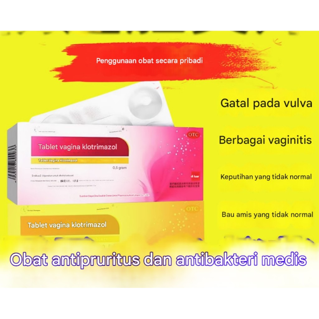 Jual Tablet vagina klotrimazol untuk vaginitis jamur, obat dalam untuk ...