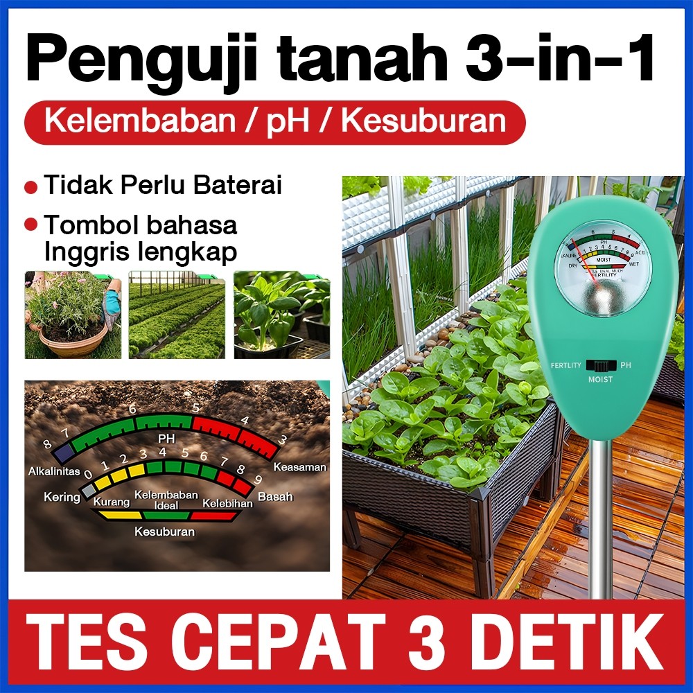 Jual Alat Penggukur Tanah Soil Ph Meter 4 in 1 Pen Type PH Meter Soil ...