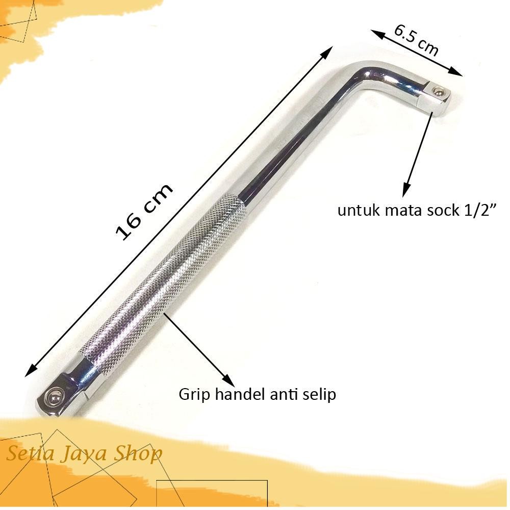 Jual sambungan kunci shock, kunci l shock, Gagang sock L 1/2 Ichi ...