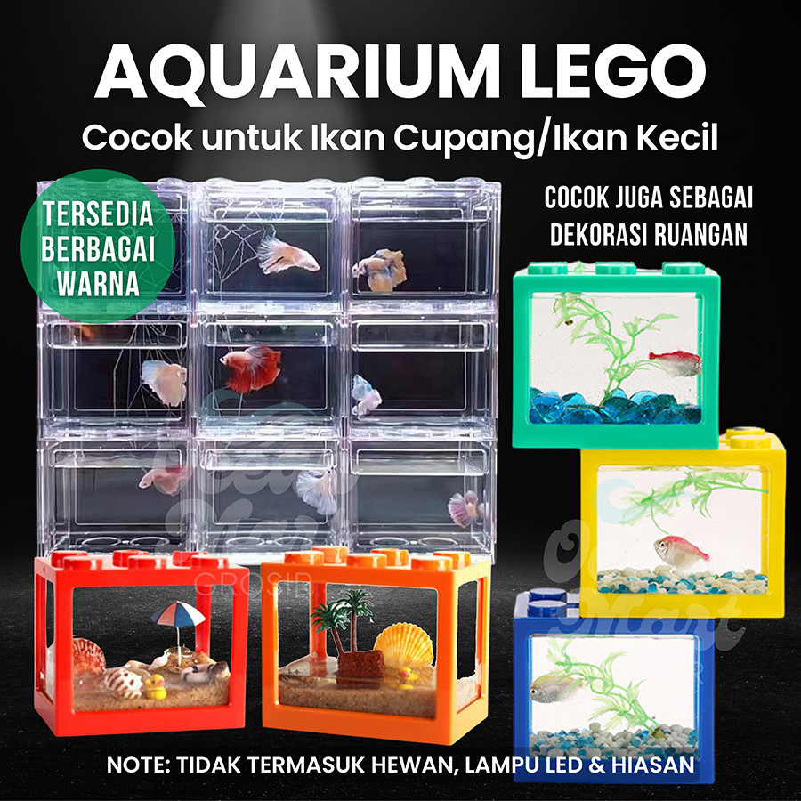Jual Lego Soliter Akrilik Mini Susun Tank Aquarium Kandang Tempat ...