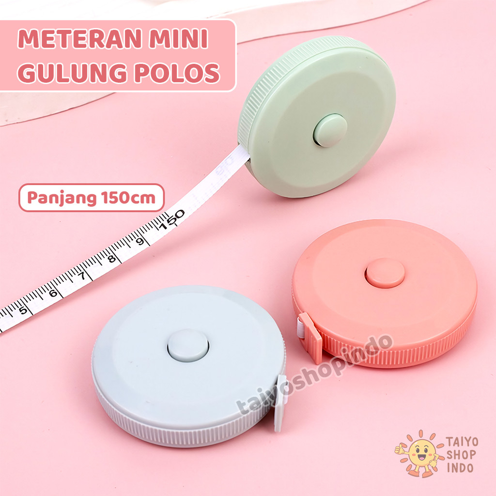 Jual TAIYO Meteran Mini Gulung Polos Otomatis Alat Ukur Meter Kecil ...