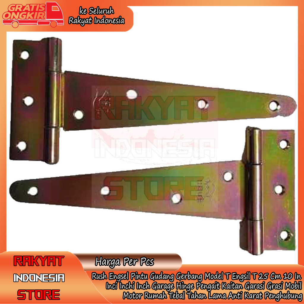 Jual Rush Engsel Model T Pintu Gudang Gerbang Engsil T 25cm 10 In Inci ...