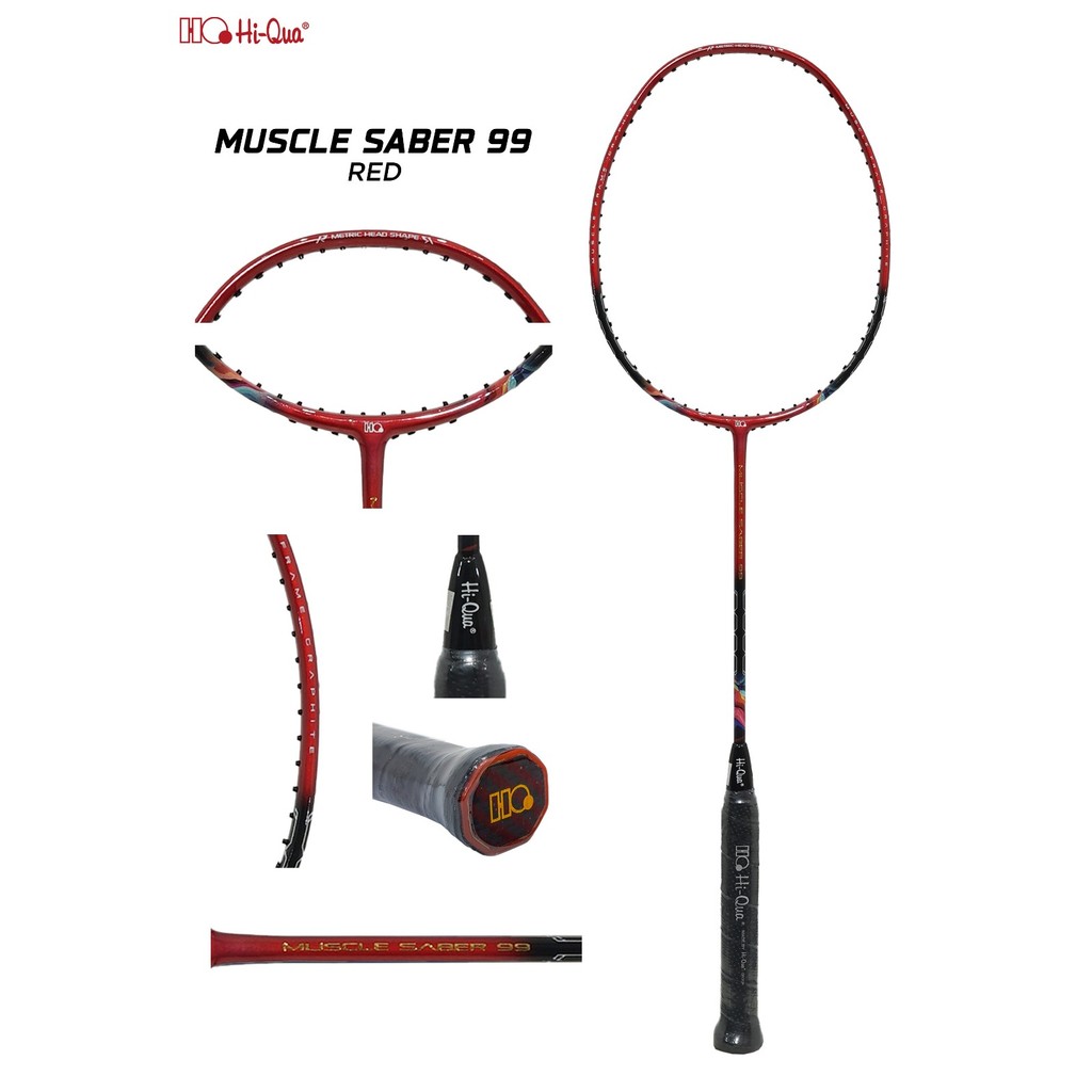 Jual Hi-Qua Raket Badminton Bulutangkis Muscle Saber Medium Weight All ...