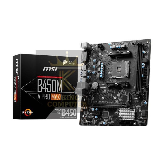 Jual Motherboard MSI B450M-A B450MA PRO MAX II AMD AM4 DDR4 Boost Turbo ...