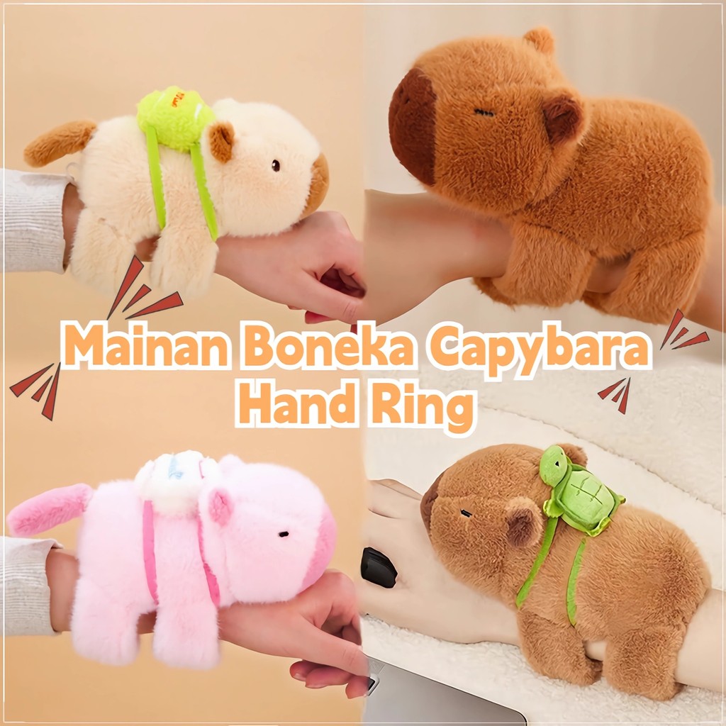 Jual Mainan Boneka Capybara Hand Ring/Clingy Capybara Plush Wrislet ...