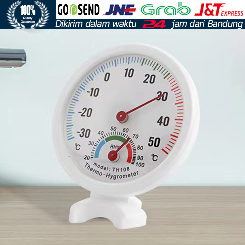 Jual Termometer Hygrometer Analog Tahan Air / Pengukur Suhu ...