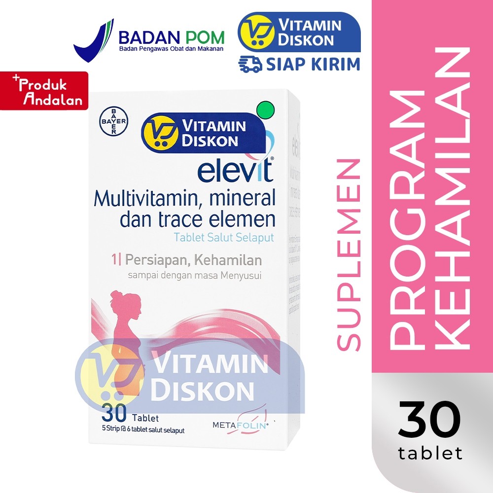 Jual ELEVIT MULTIVITAMIN, MINERAL, TRACE ELEMEN DAN VITAMIN D3 1000 IU ...