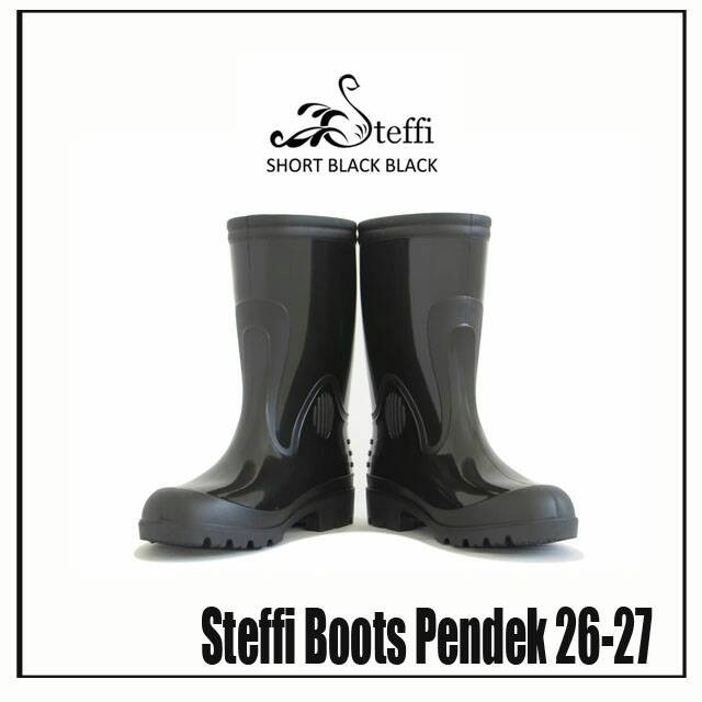 Jual A12 ori Steffi Boots Pendek 26-27 / Sepatu Karet Boot Tahan Air ...