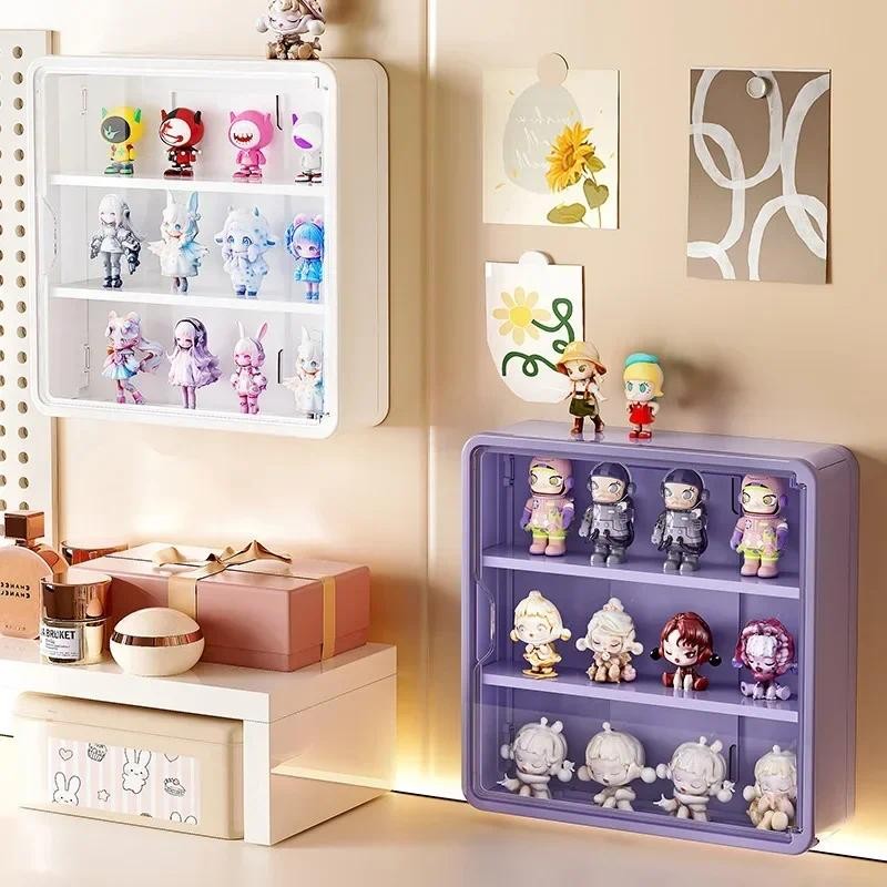 Jual Wall-mounted blind box storage display stand doll POP MART ...