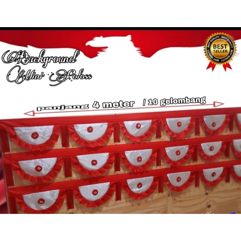 Jual VBAR bendera begron blok putih mini cantik 10glombang murah ...