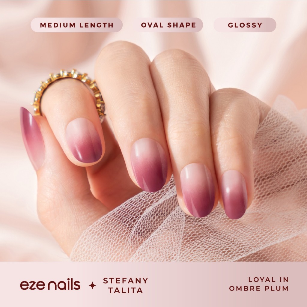 Jual Eze Nails - Loyal in Ombre Plum Spot On Manicure (Kuku Palsu ...
