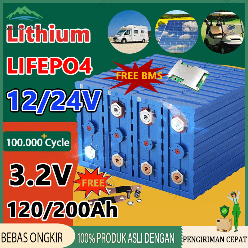 Jual 【100.000+Cycle】UPS 12V/24V 200AH /120AH BMS Baterai litium CALB Lifepo4 3.2v UPS GRADE A ...