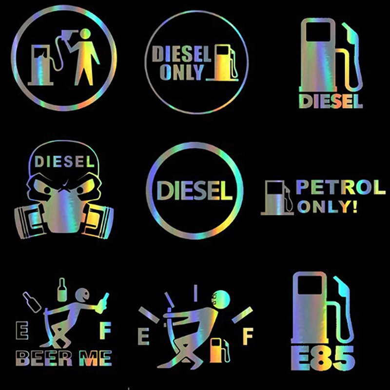 Jual Funny Car Sticker Vinyl DIESEL ONLY Fuel Decals 3D Stickers ...