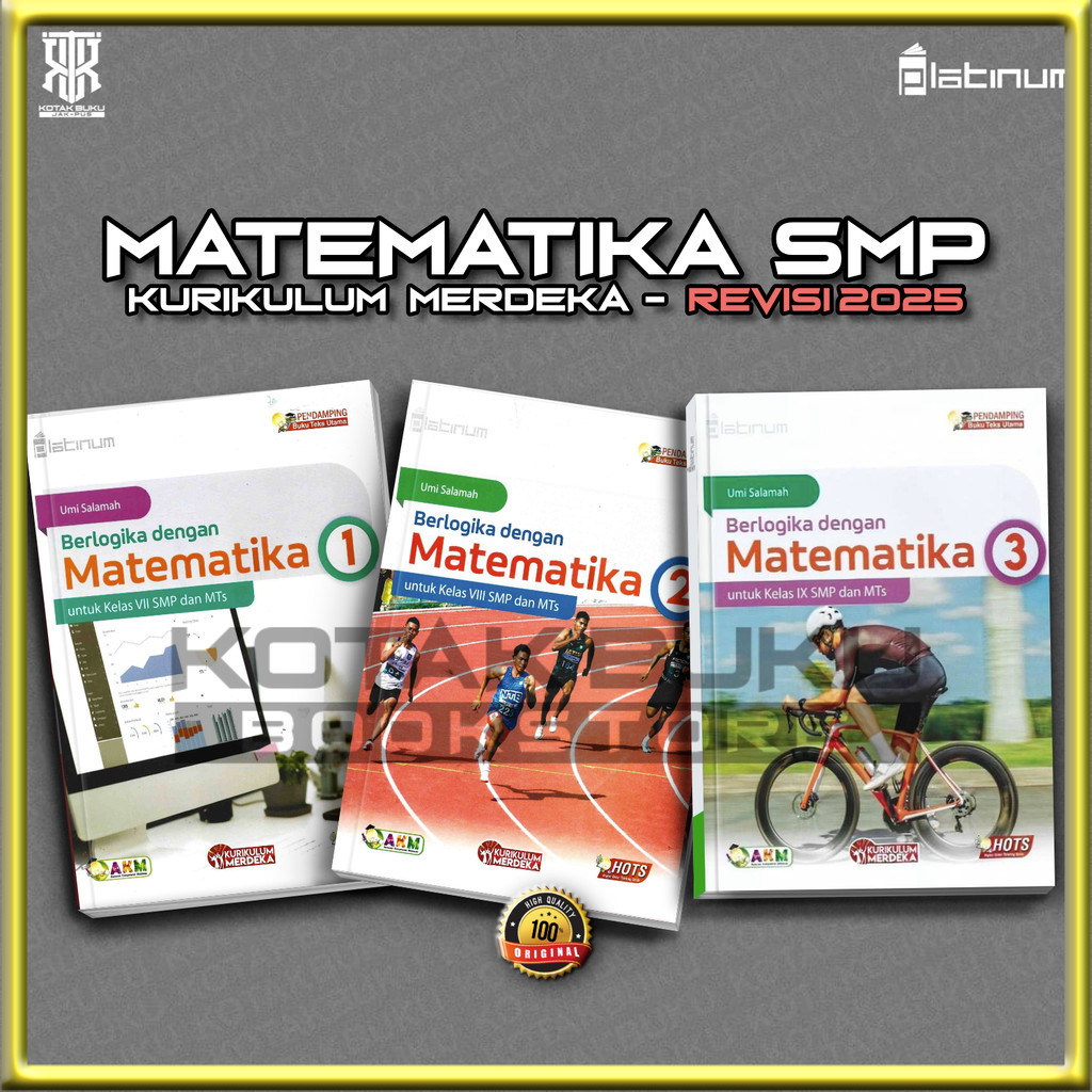 Jual Buku Matematika kelas 7 8 9 SMP Kurikulum Merdeka / Matematika SMP / Revisi 2025 | Shopee ...