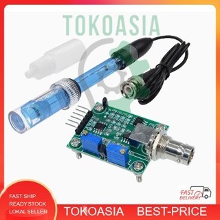 Jual pH Sensor electrode probe (BNC) + PH Value Detect reading Module arduino IOT MCU | Shopee ...