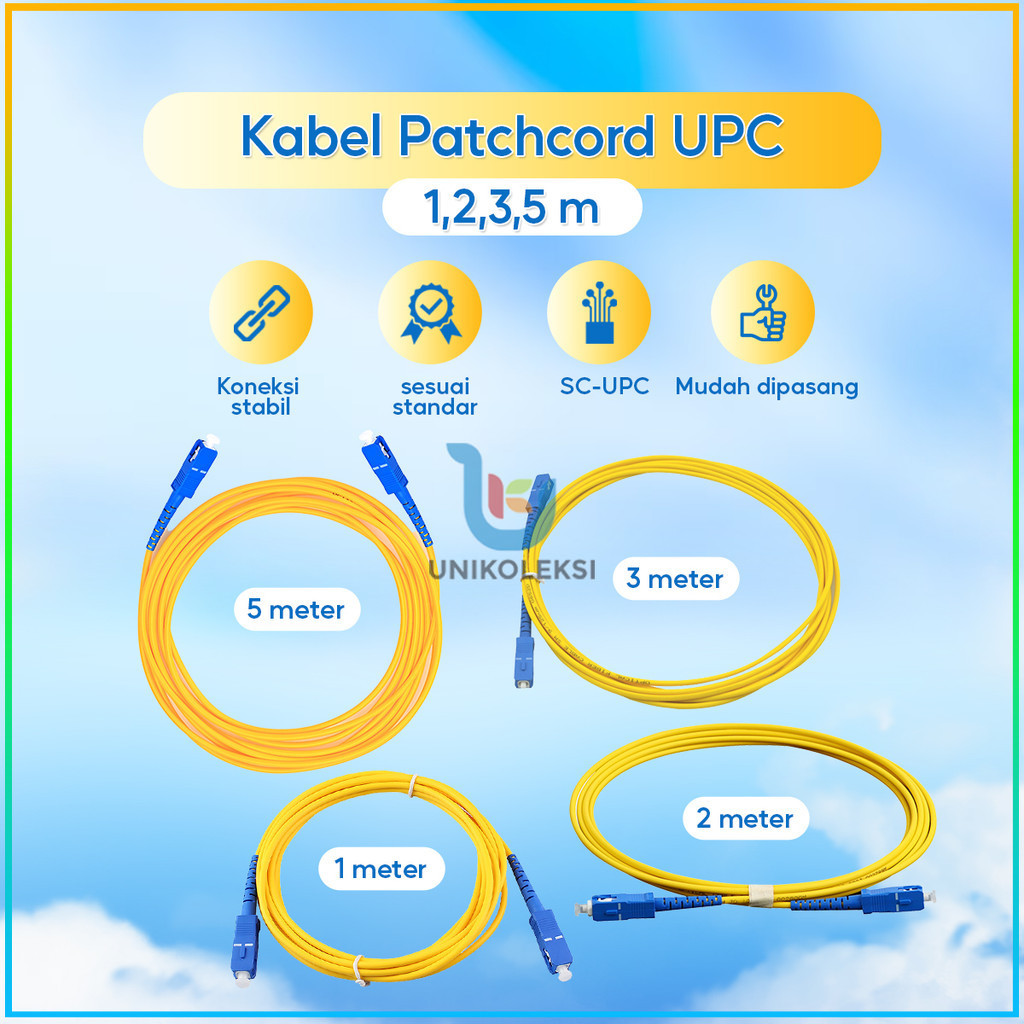 Jual Kabel Fiber Optic Patch Cord Warna Kuning 1M 2M 3M 5M FO PatchSINGLE CORE Mode SC-SC 1PCS ...