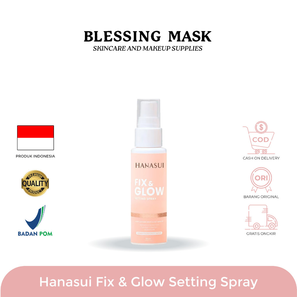 Jual Hanasui Fix & Glow Setting Spray | primer dan topcoat makeup ...