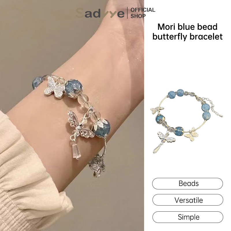 Jual Sadyye Gelang Kupu-kupu Manik-manik Biru Gaya Hutan Hadiah untuk ...