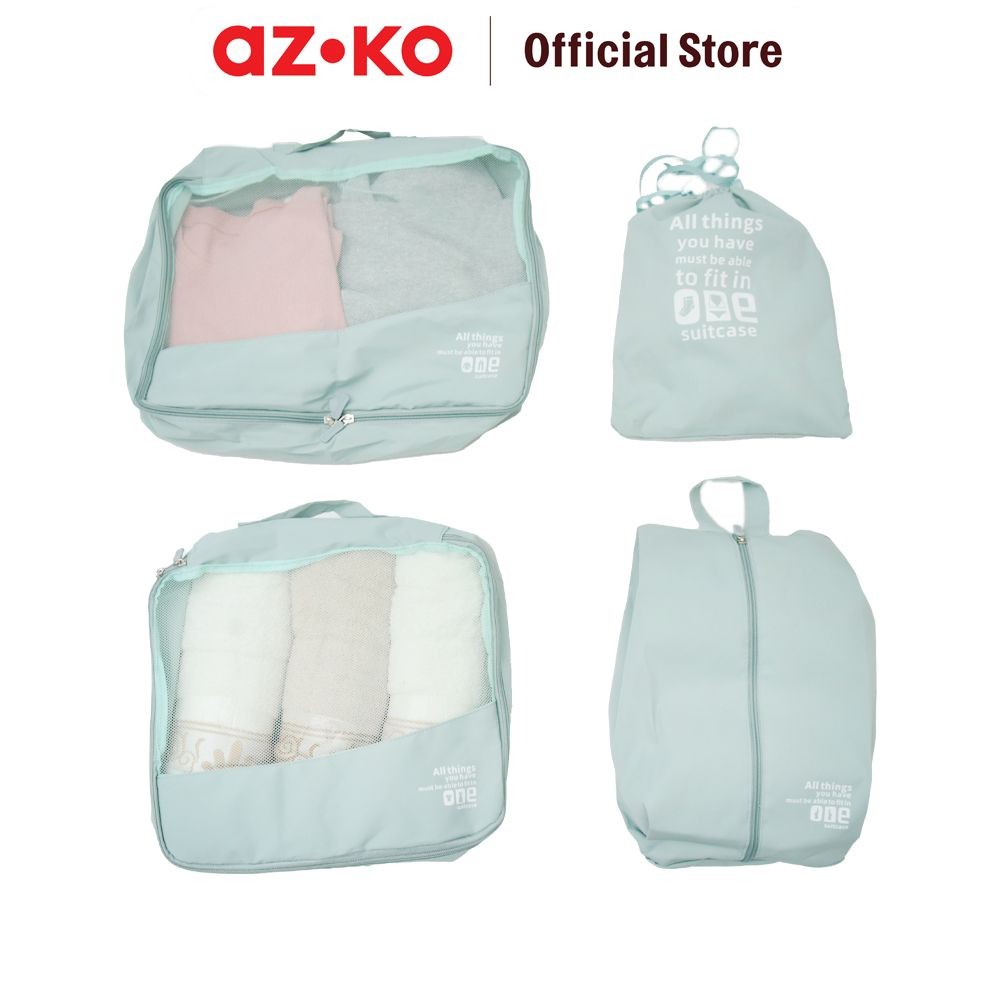 Jual AZKO Passport Set 6 Pcs Tas Organizer Cactus Organizer Bag Set ...