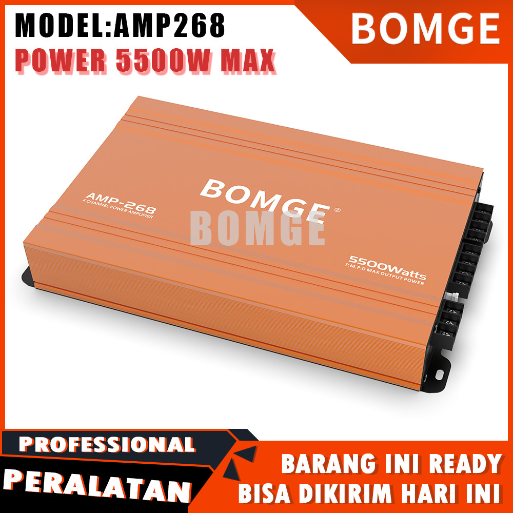 Jual BOMGE AMP268 AMPLIFIER MOBIL 5500W MAX UNTUK UPGRADE AUDIO MOBIL ...