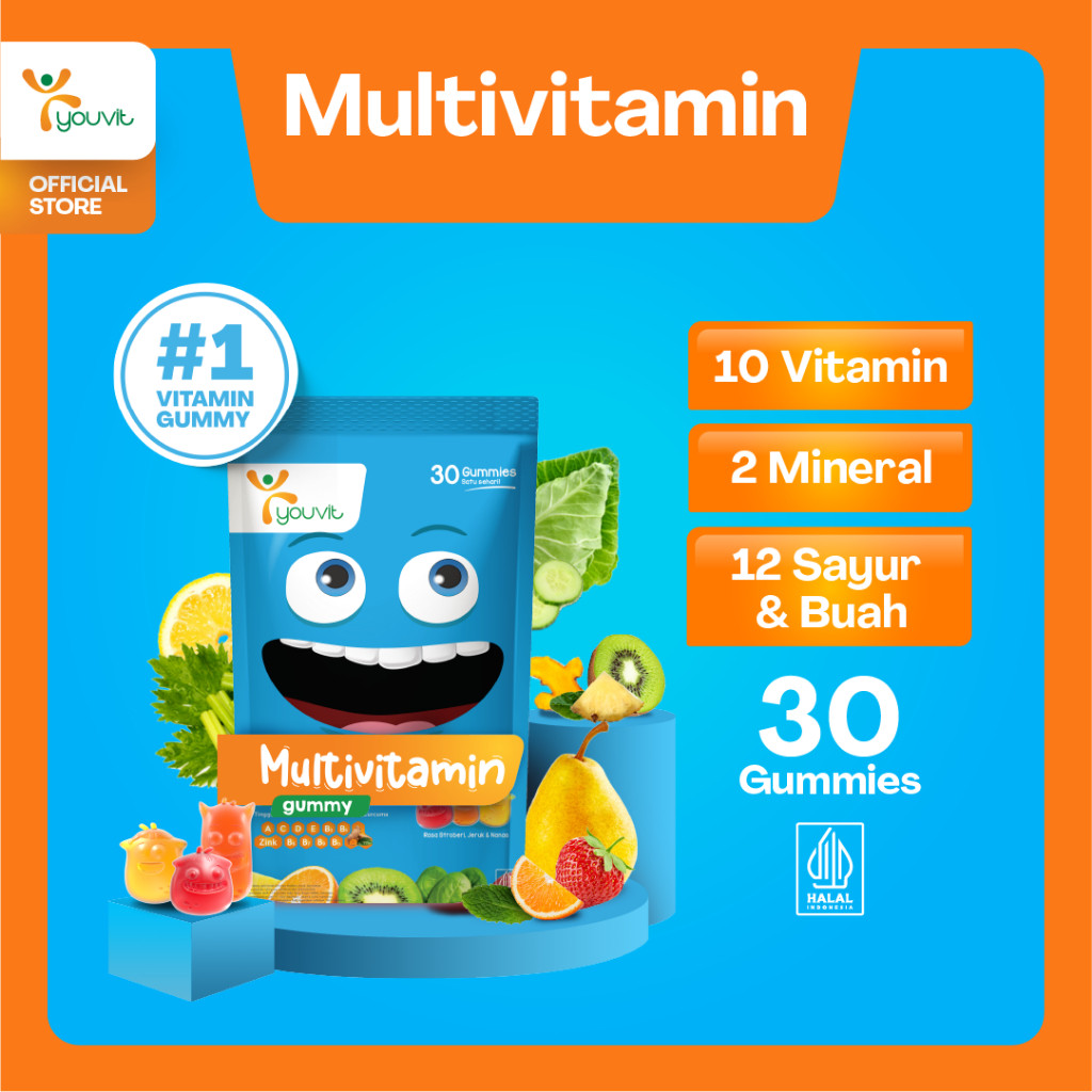 Jual EXOGUNAR Multivitamin Gummy Anak untuk Tumbuh Kembang | Youvit Multivitamin Anak 30 Hari ...
