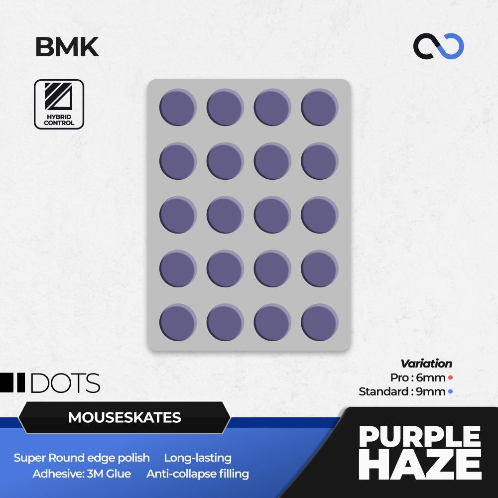 Jual BMK Purple Haze Pro Dots Universal Mouse Feet / Mouse Skate PTFE ...