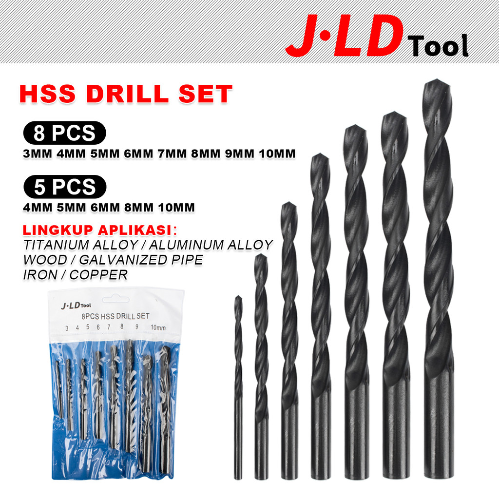 Jual JLD Mata Bor Set Mata Bor Kayu/Besi/Beton/Tembok HSS Mata Bor Baja ...