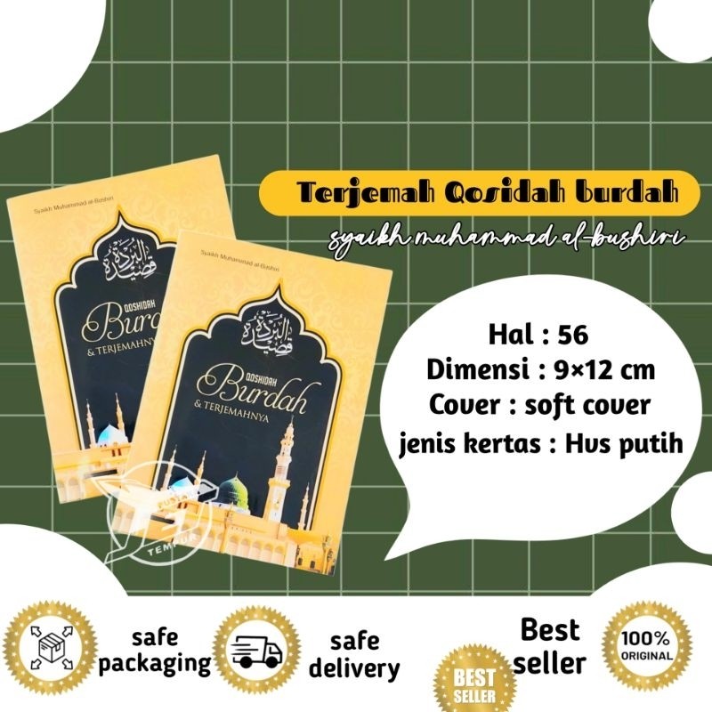 Jual QOSIDAH BURDAH | Kitab Qosidah Burdah | Terjemah Qosidah Burdah ...