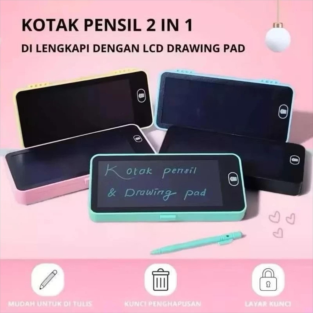 Jual CLAIYDREAM Kotak Pensil Case Besar Lcd Writing Drawing Box Case ...