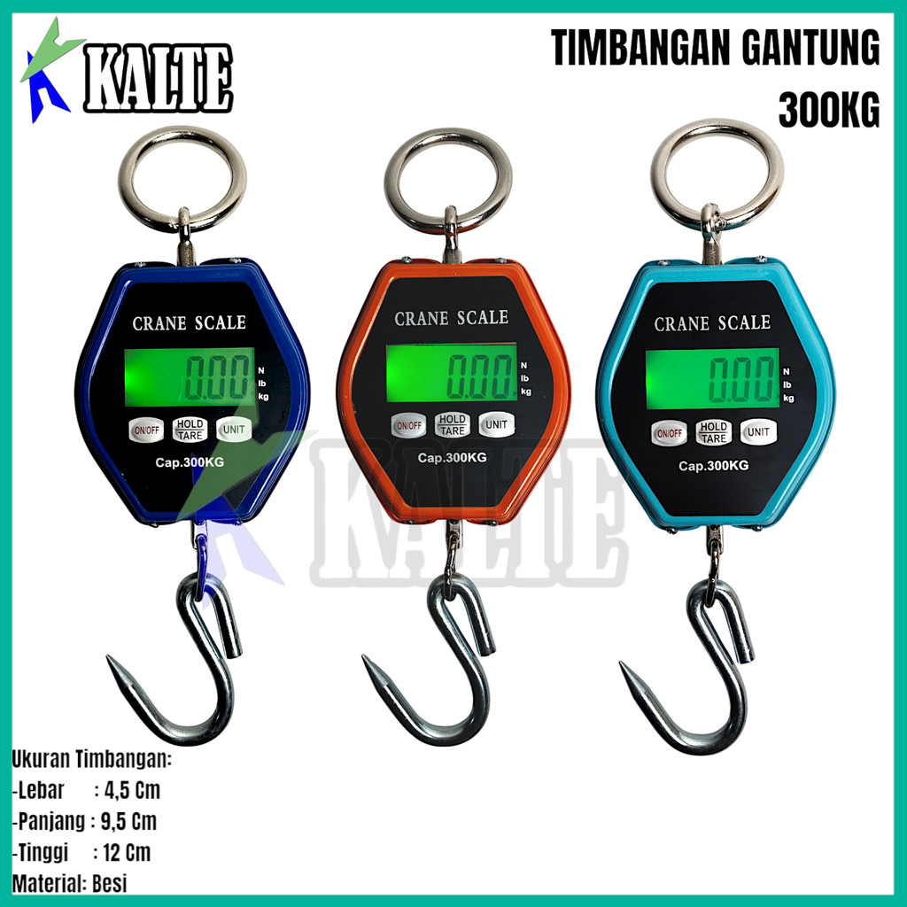 Jual Timbangan Gantung 300Kg Portabel, Timbangan Digital Gantung 300Kg ...