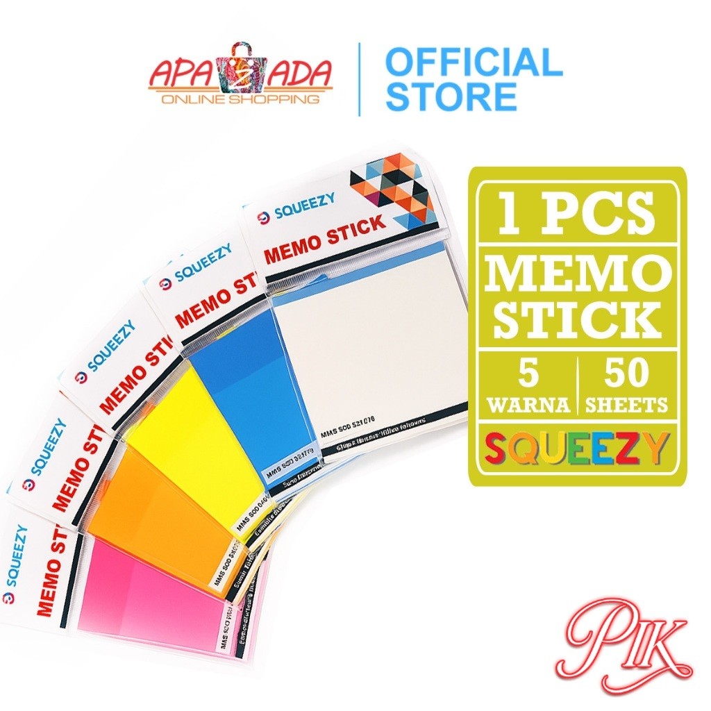 Jual Sticky Note Warna Transparan [ Pcs - 50 Lembar] / Memo Stick ...