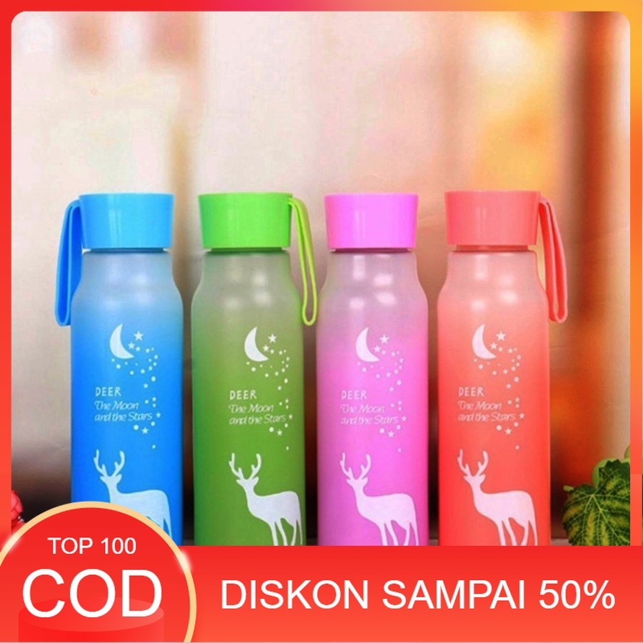 Jual Botol Kaca Deer Tempat Minum Tumblr Glass Water Botol Rusa Beling ...