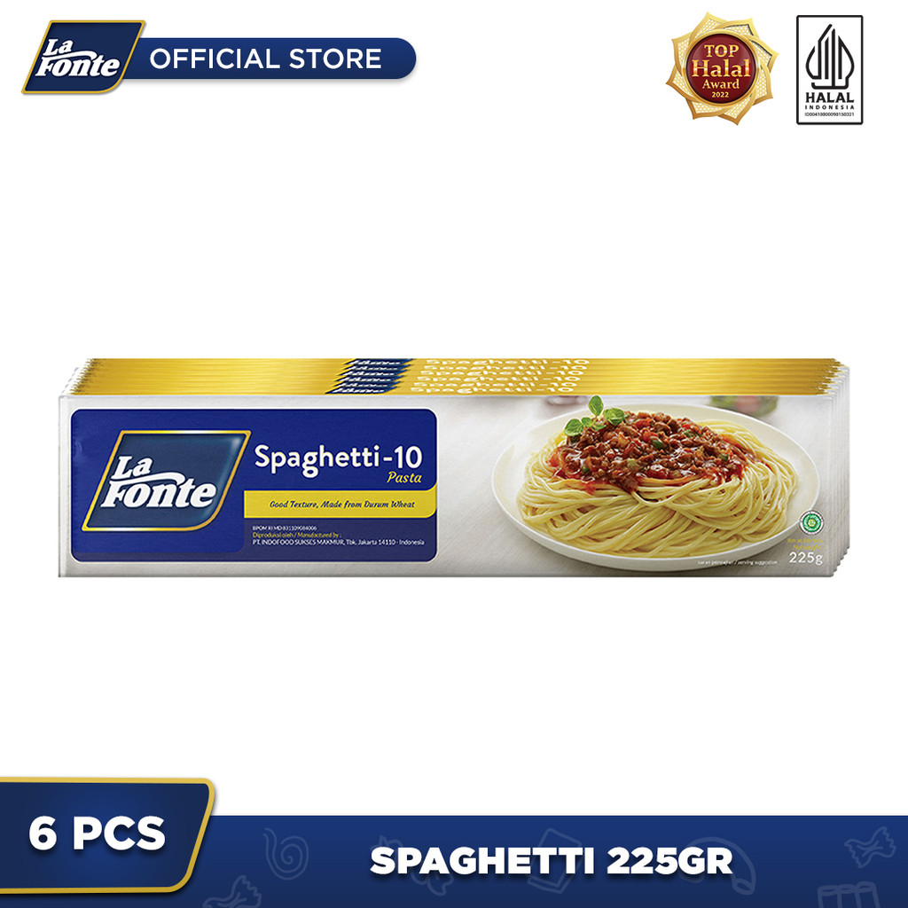 Jual 6 PCS - La Fonte Spaghetti 225 Gr | Shopee Indonesia