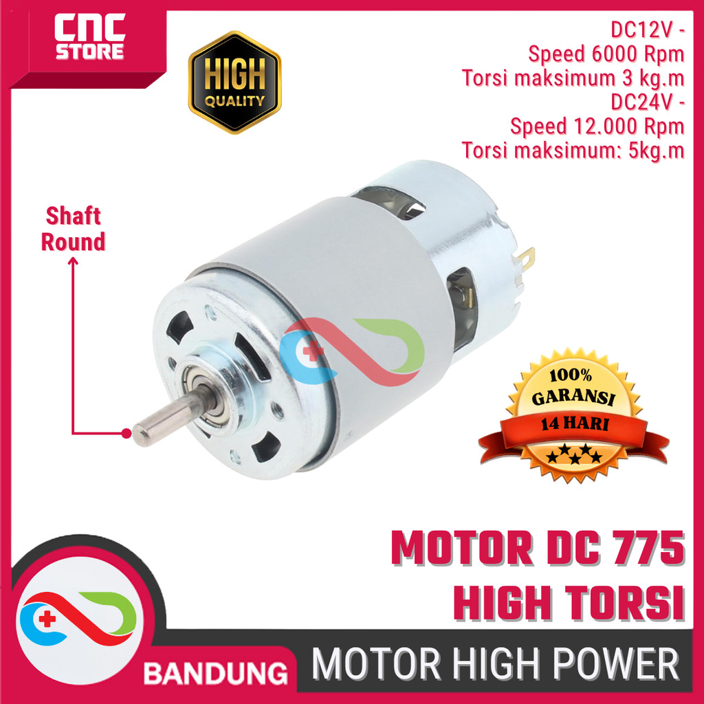 Jual Motor DC 775 High Power 12V/24V – Motor High Torsi 6000-1200RPM | Shopee Indonesia