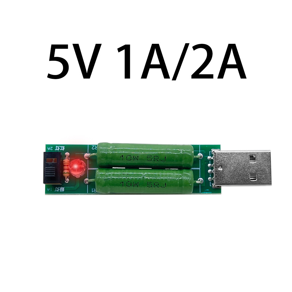 Jual USB Resistor DC electronic load 2 switch adjustable current 5V 1A ...
