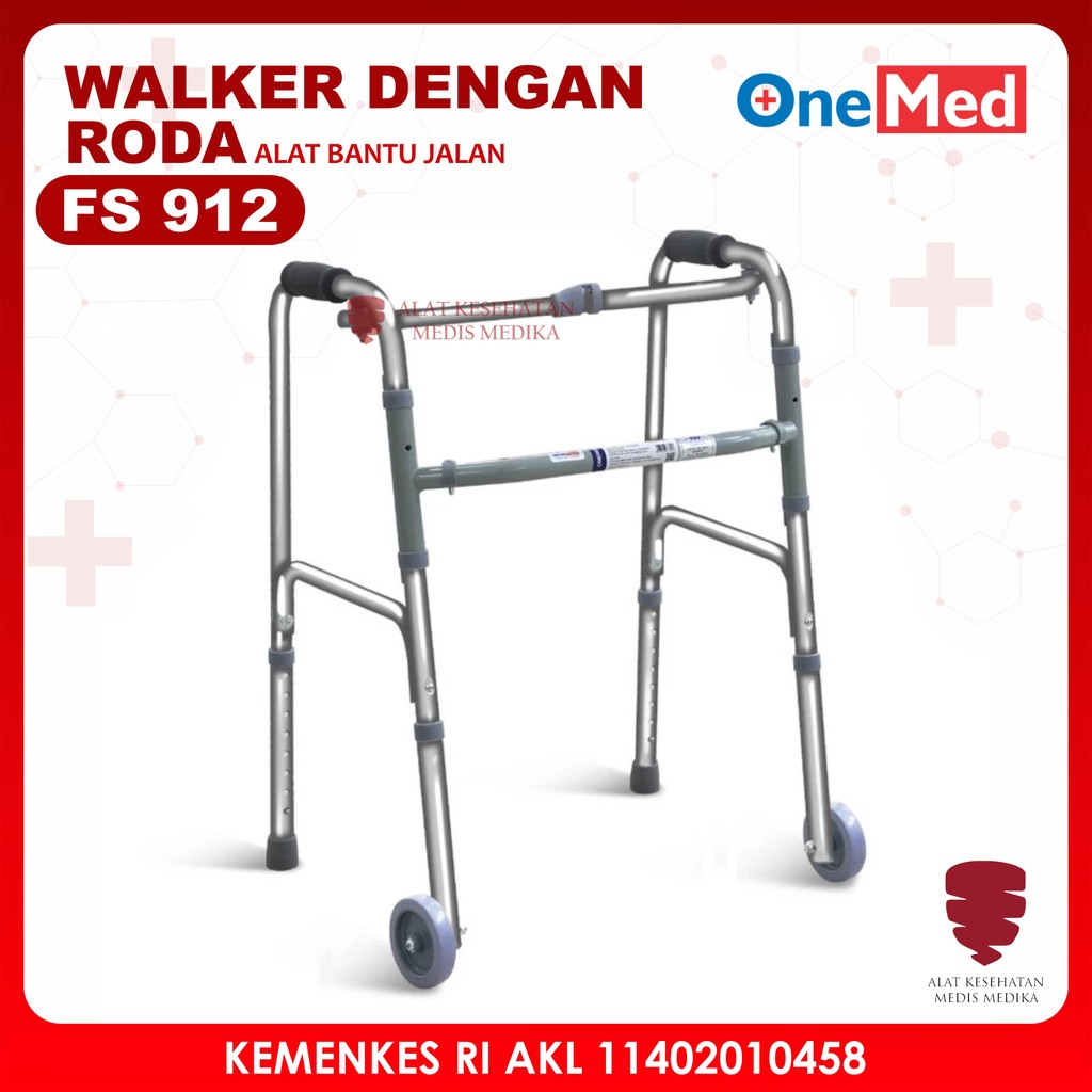 Jual Walker dengan Roda Alat Bantu Jalan Tongkat Jemuran Terapi Orang ...