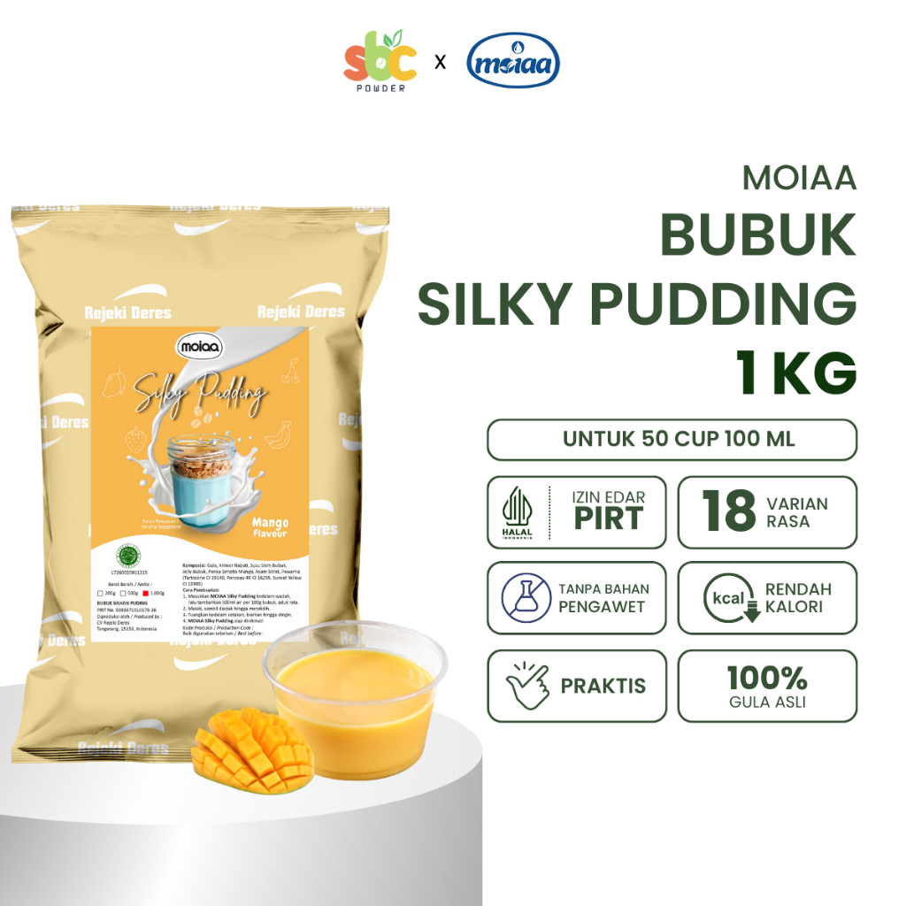Jual SBC x MOIAA - Premix Silky Pudding 1000 gram / Bubuk Puding kiloan ...
