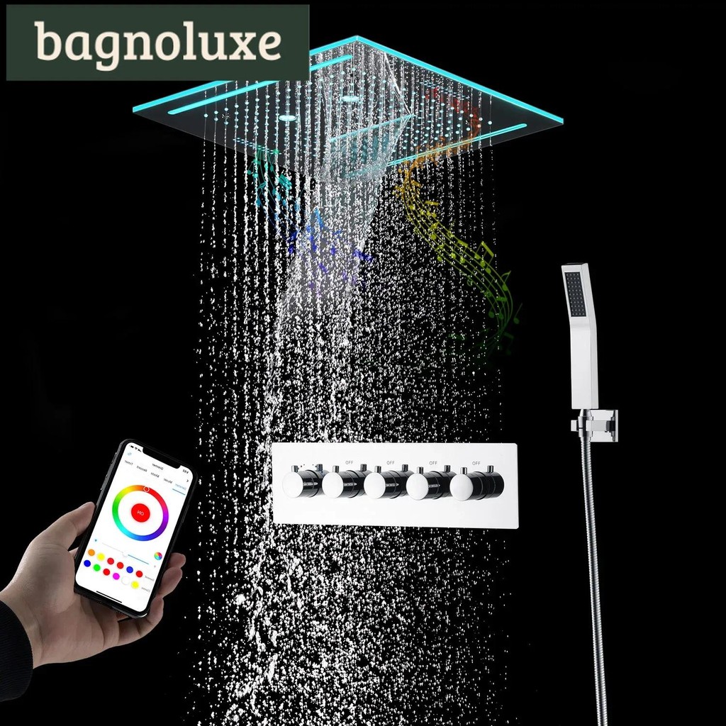 Led Shower Head With Bluetooth Speakernull