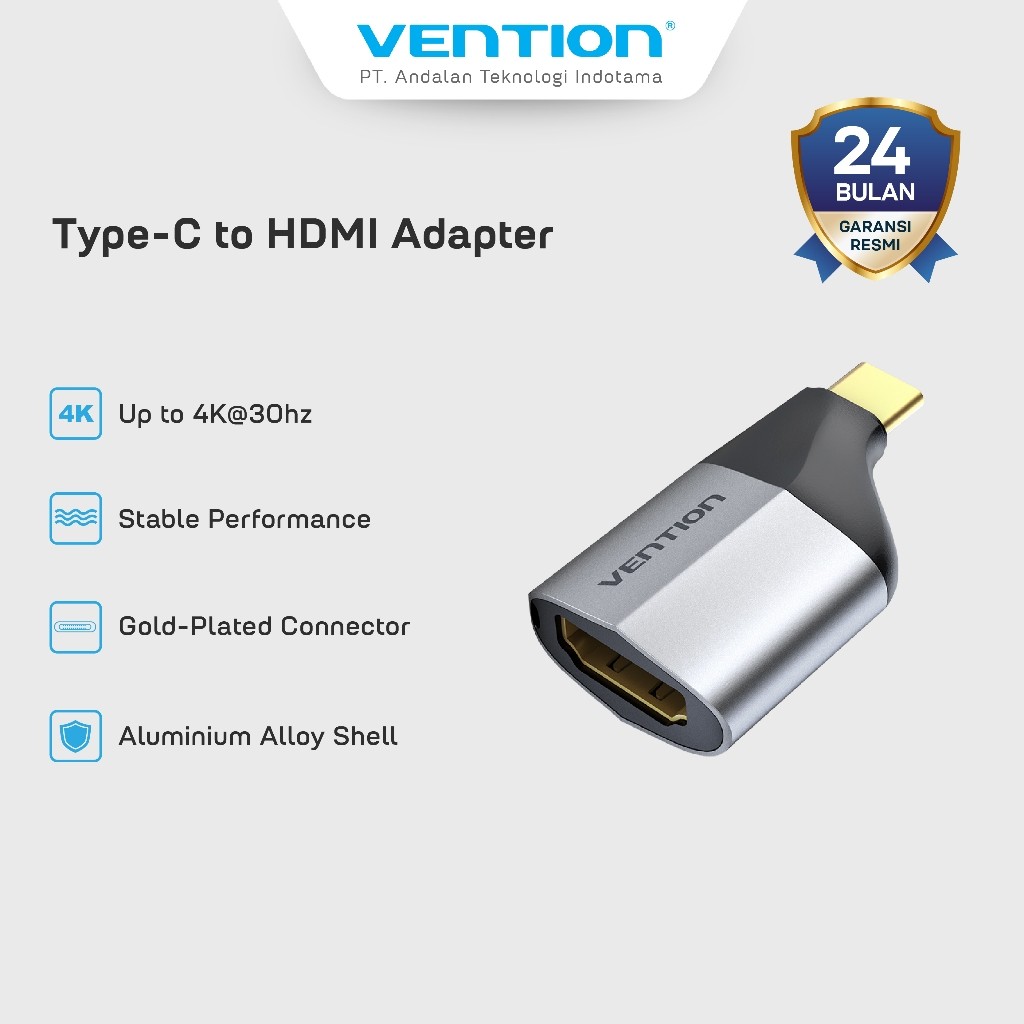 Jual Vention Adapter Aluminium Alloy Type-C to HDMI 2.0 4K 30HZ 60HZ ...