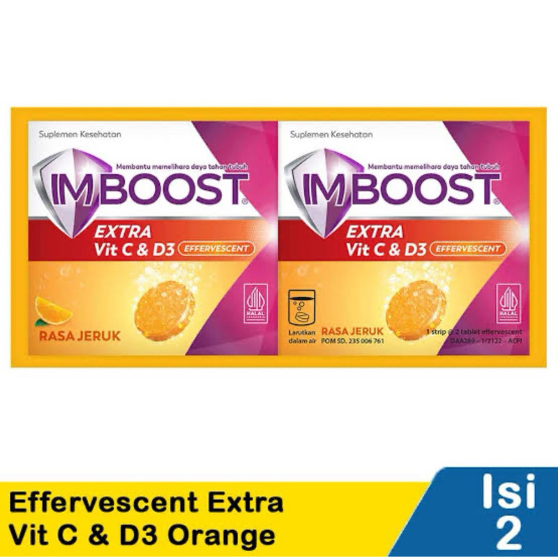 Jual Imboost Extra Vit C & D Effervescent Strip 2 Tablet | Shopee Indonesia