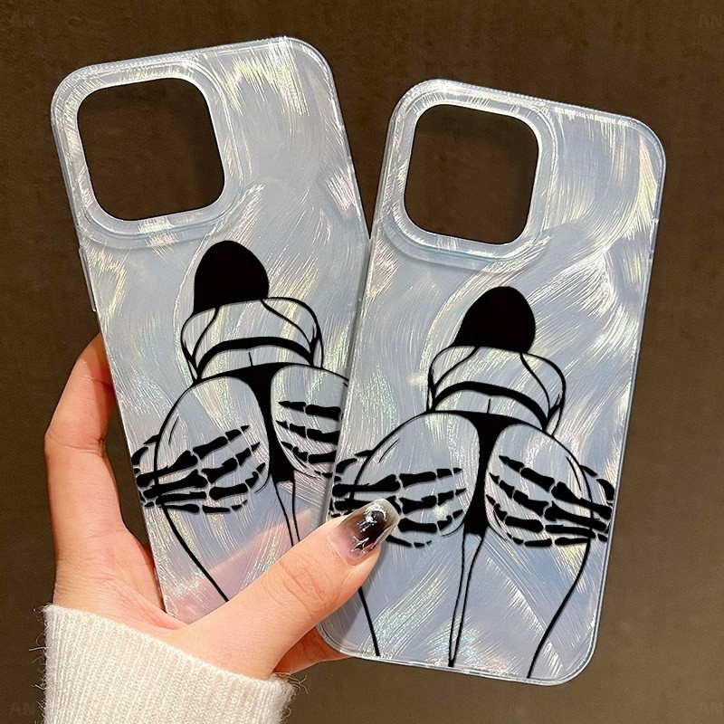 Jual 40UI case IPhone Feather Hologram bahan premium Acrylic desain ...