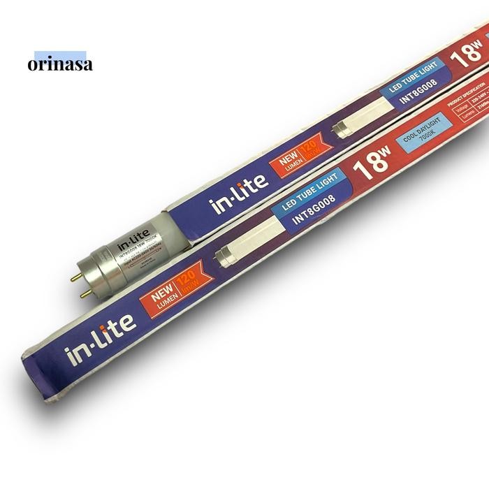 Jual Lampu TL LED Neon T8 Tube Light Inlite INT8G008 18W 18 Watt 120cm | Shopee Indonesia