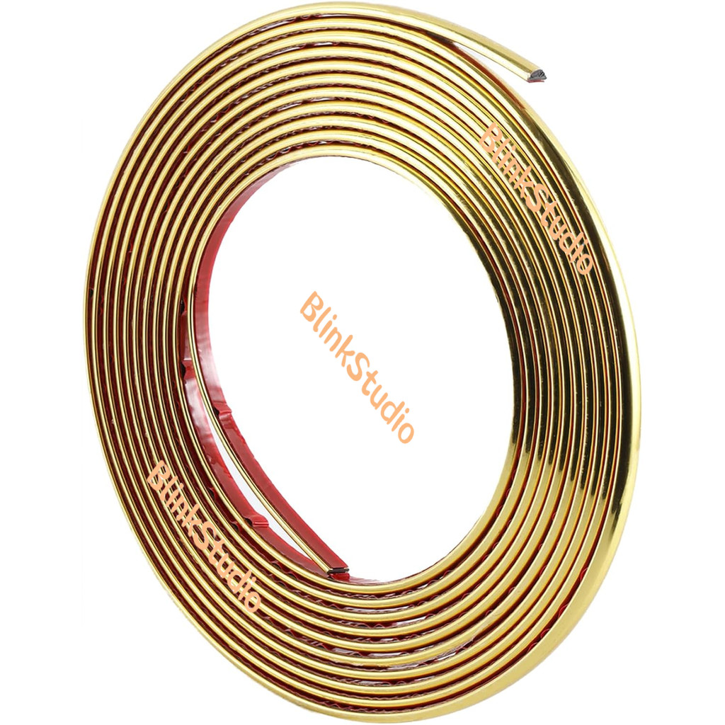 Jual 5 METER List Plat Strip Mirror / List Wallpaper Sticker Gold ...