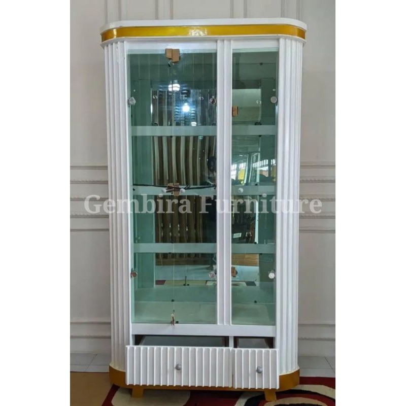 Jual bufet lemari kaca almari bifet drawer rak tas sepatu piala ...