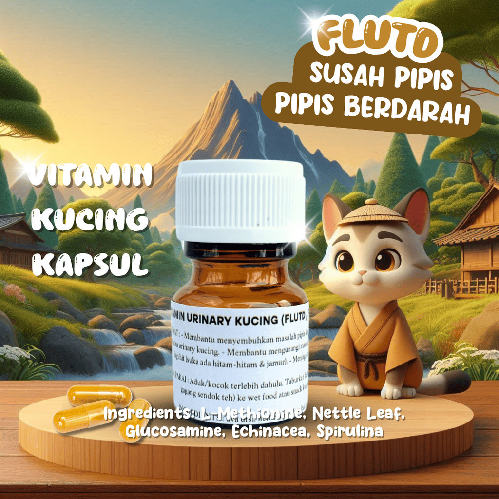 Jual VITAMIN URINARY KUCING (FLUTD / FUS, SUSAH PIPIS) PIPIS DARAH ...