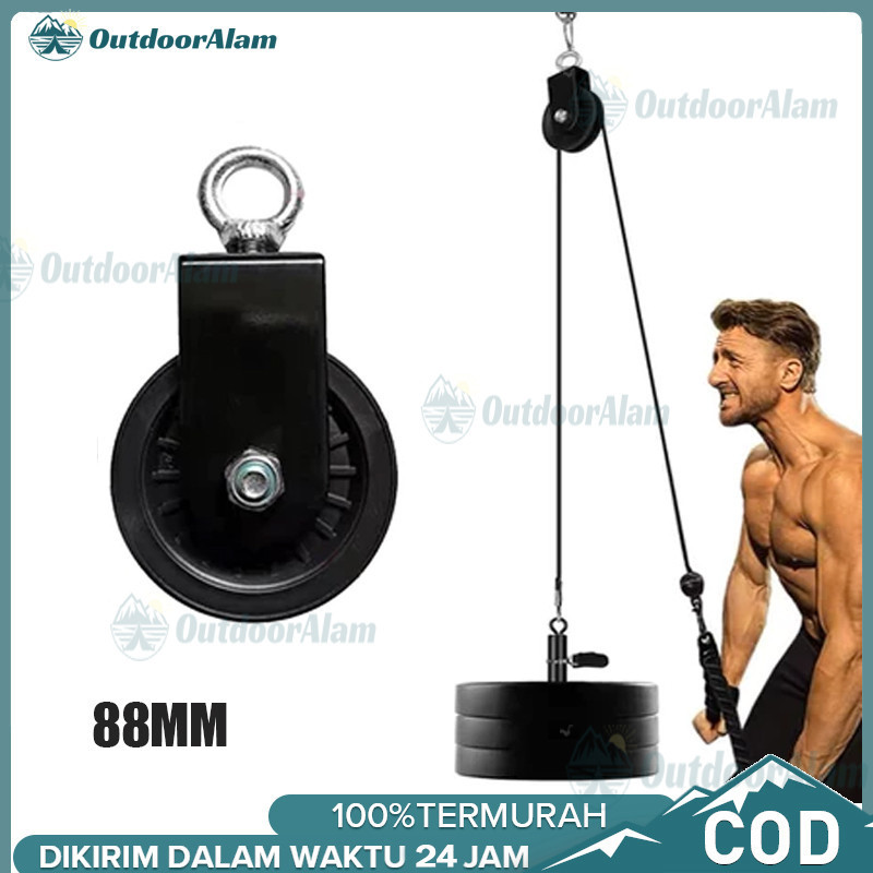 Jual 88mm Single Katrol Pulley Cable Home Gym Logam Roda Pulley Home ...