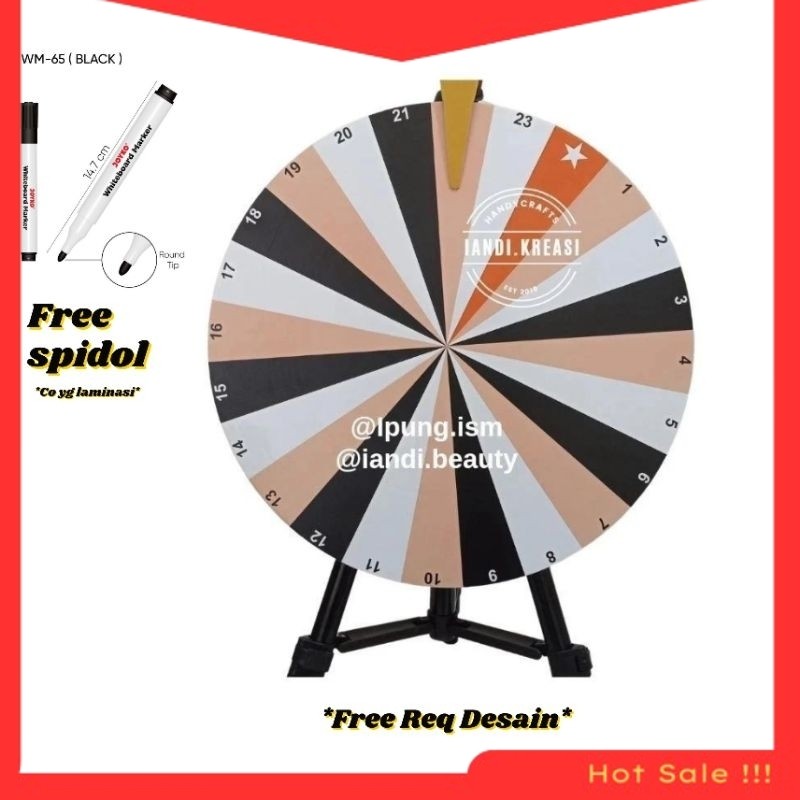 Jual COD MAINAN EDUKASI RODA PUTAR/RODA UNDIAN / wheel of fortune/lucky ...