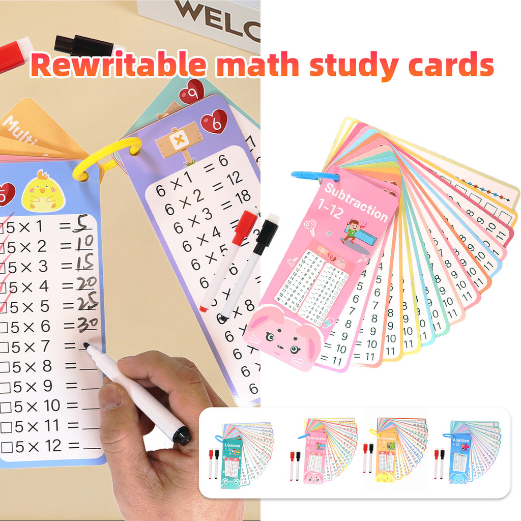 Jual Flash Card Matematika Flash Card Tabel Perkalian Penjumlahan Alat ...
