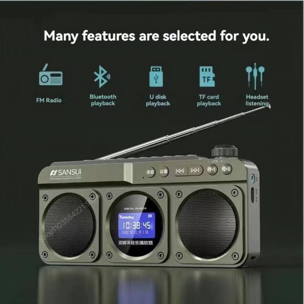 Jual SANSUI F28 Portable FM Rao MP3 Walkman Outdoor Card Wireless ...